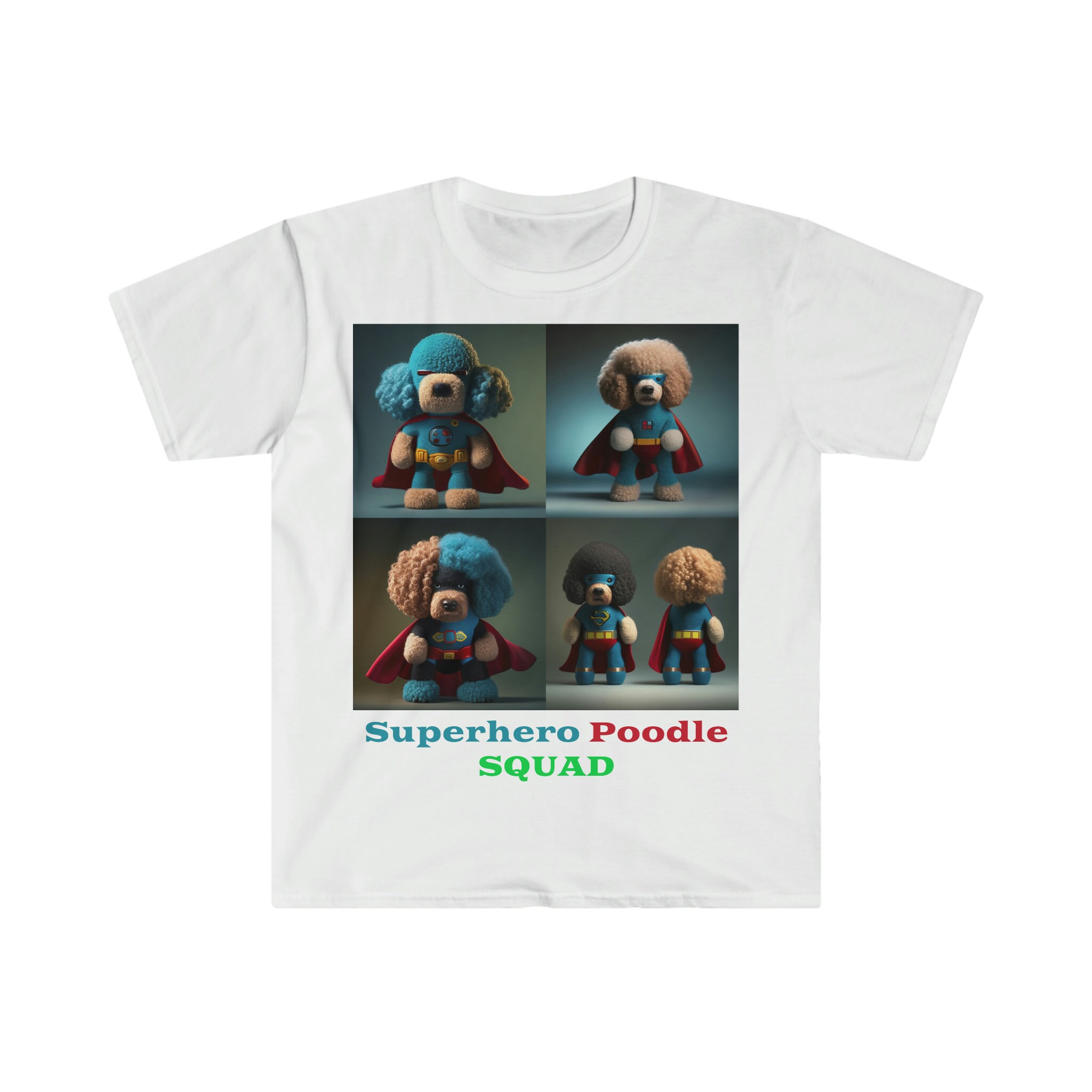 Superhero Poodle Squad Tshirt Dog Lovers Poodle Stuffy Plushie Tshirt ...