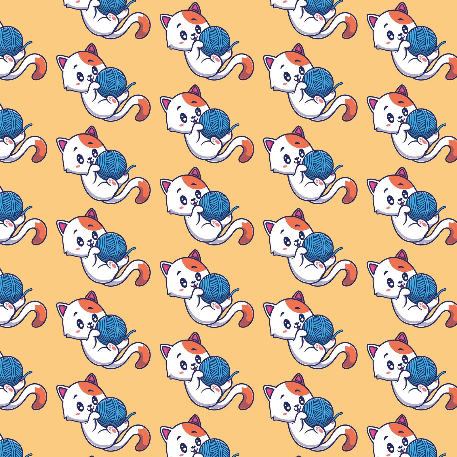 Cute Cat Kitty Cat Kawaii Cat Digital Papers-scrapbook - Etsy