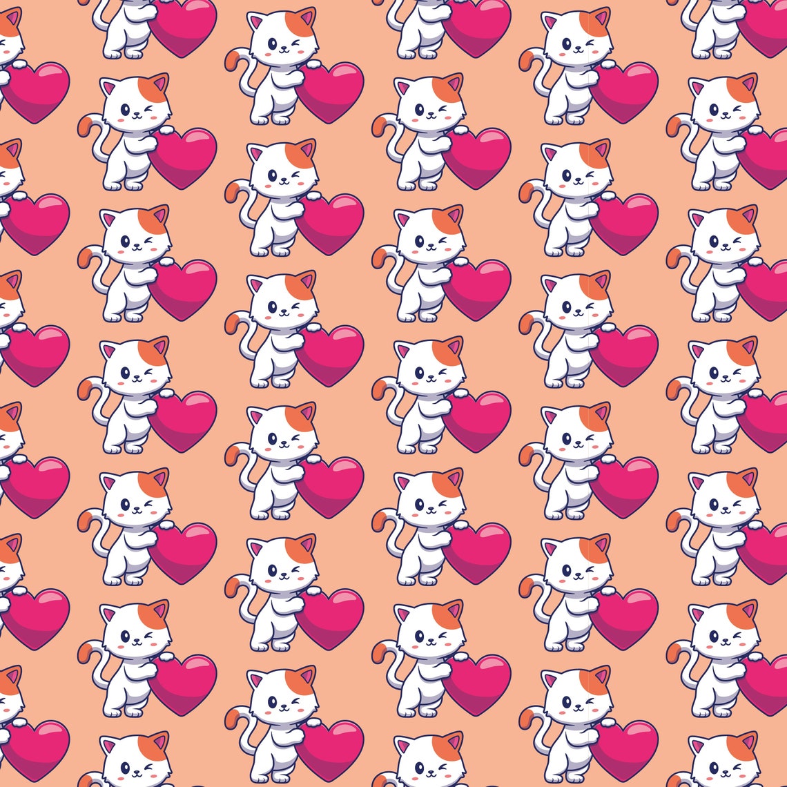 Cute Cat Kitty Cat Kawaii Cat Digital Papers-scrapbook - Etsy