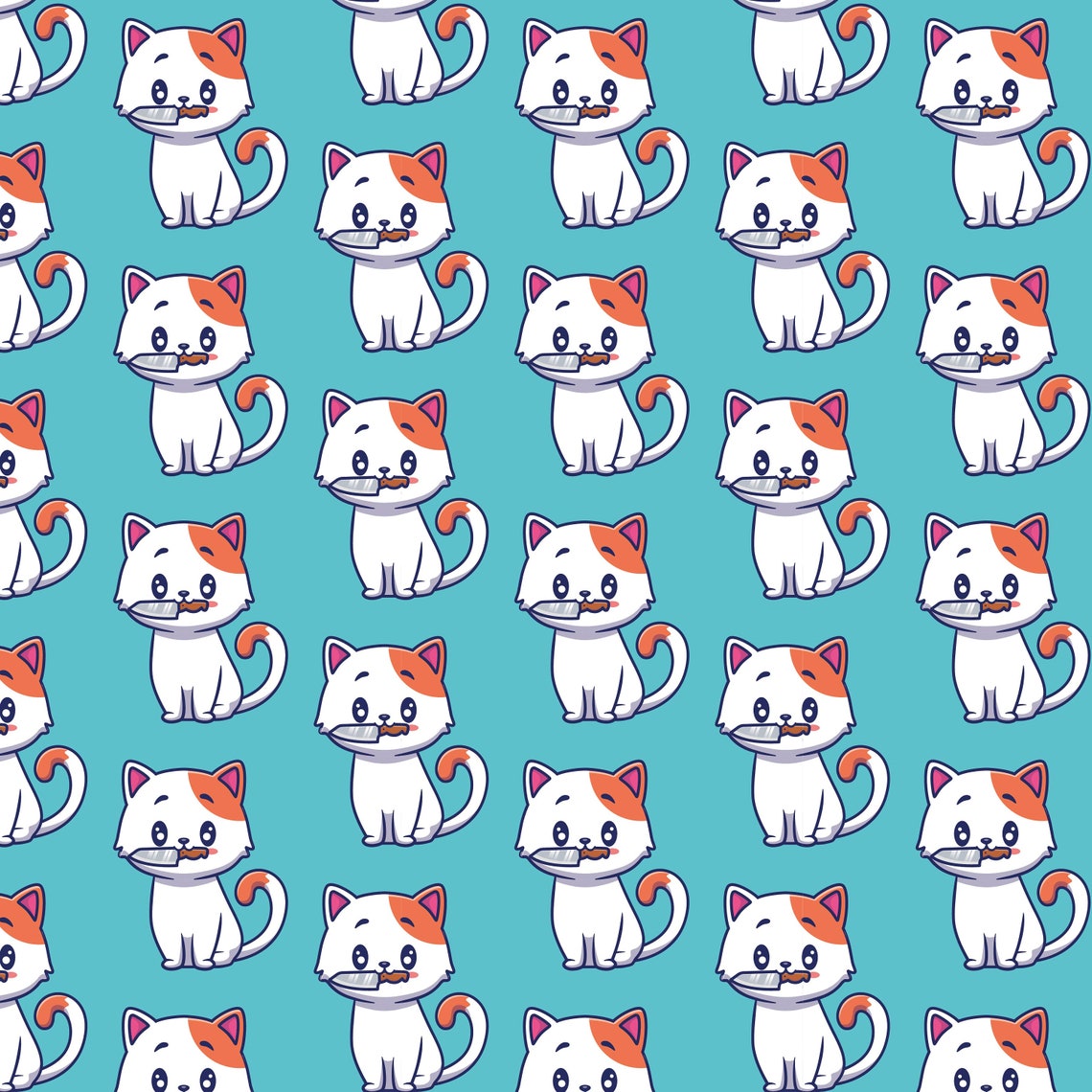 Cute Cat Kitty Cat Kawaii Cat Digital Papers-scrapbook - Etsy