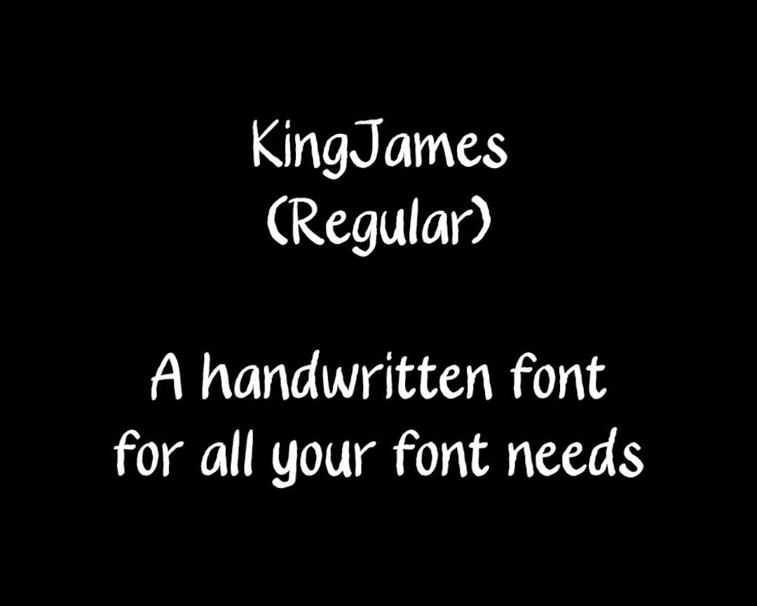 Kingjames (regular) Font for All Your Font Needs! - Etsy