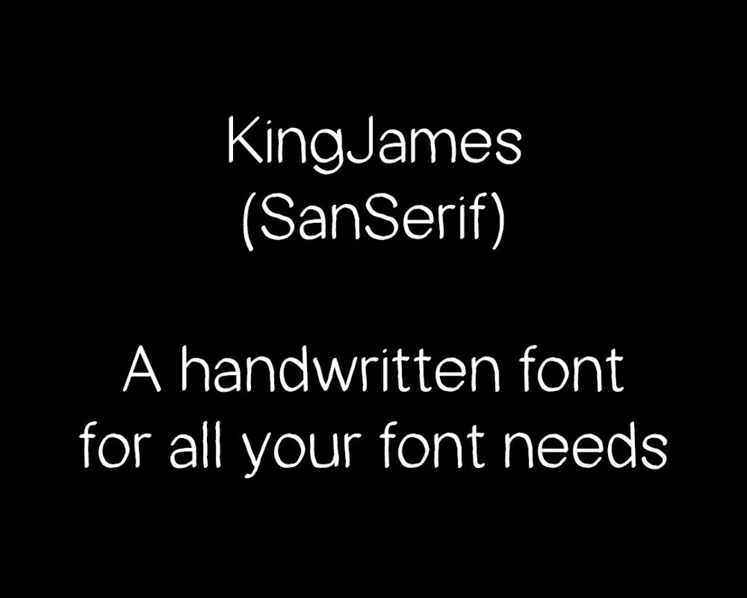 Kingjames (sanserif) Font - Etsy