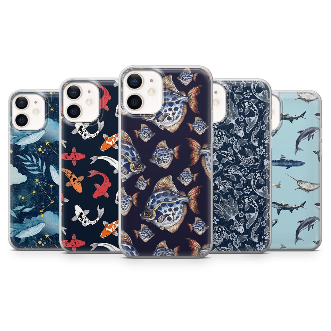 Fish Ocean Phone Case Sea Cover for iPhone 15 14 13 12 Pro 11 XR 8 7 ...
