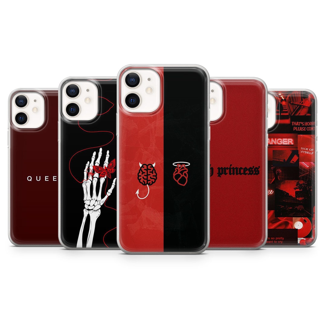 Red Satan Phone Case Evil Demonic Cover for iPhone 15 14 13 12 Pro 11 ...