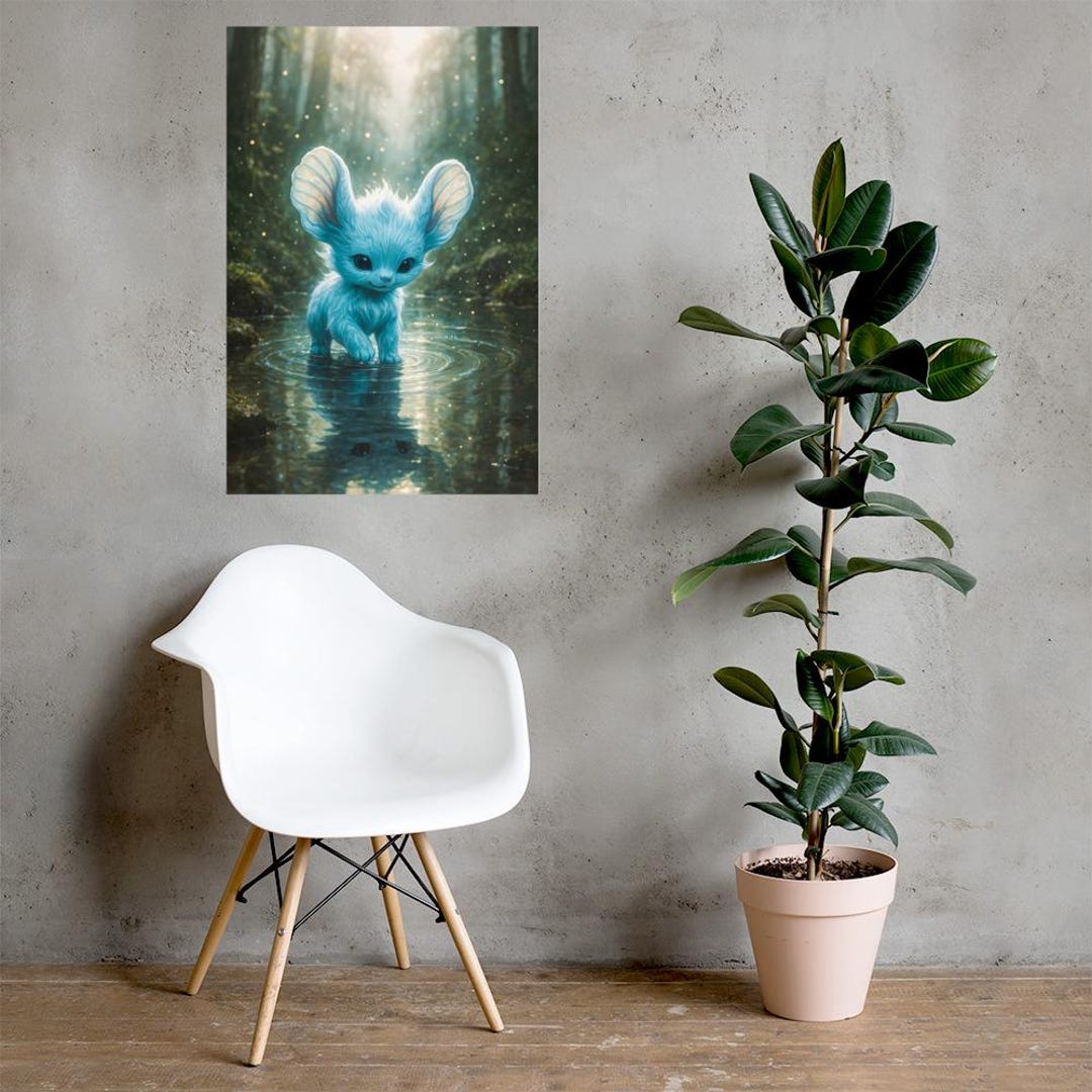 Water Creature "miri" Digital Art, Canvas, Wall Art, Gift, Home Office ...