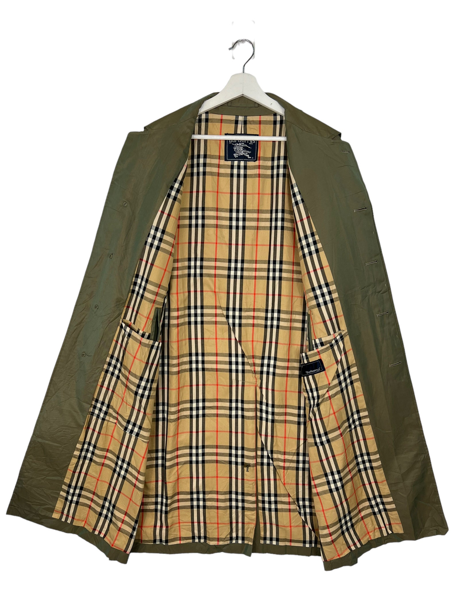 Vintage Burberry's Nova Check Lining Trench Coat - Etsy