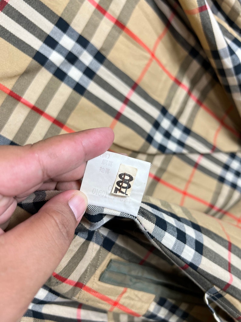 Vintage Burberry's Nova Check Lining Trench Coat - Etsy