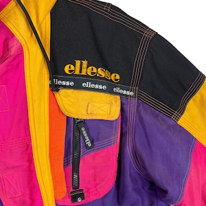90s Vintage Ellesse Vertical Dive Multi Colour Ski Astro Jacket - Etsy