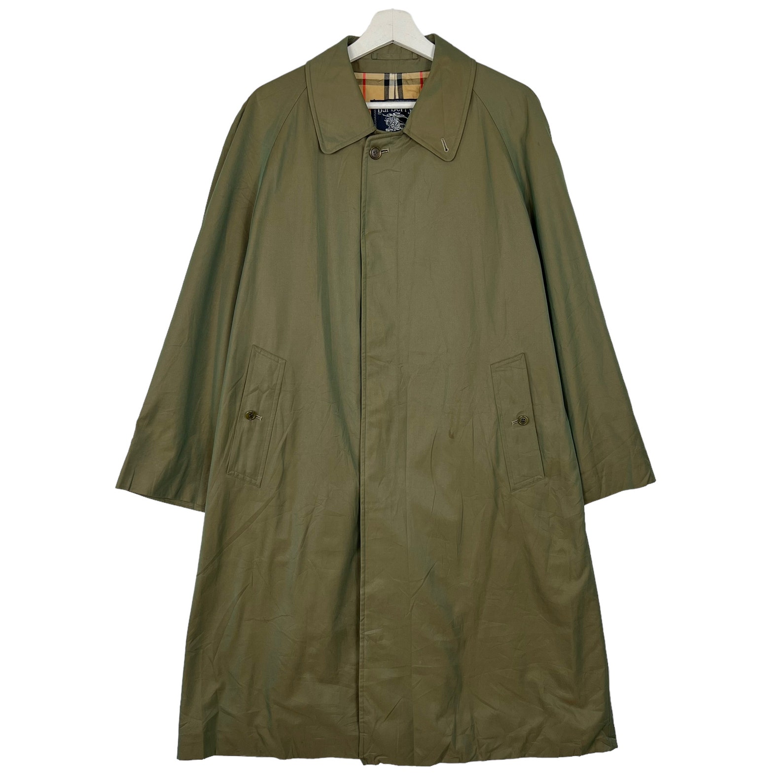 Vintage Burberry's Nova Check Lining Trench Coat - Etsy