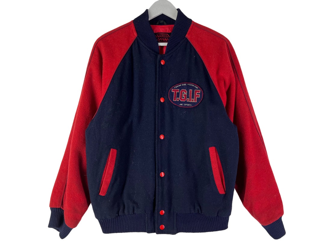 Vintage 90s Jc Sports Varsity Bomber Jacket - Etsy