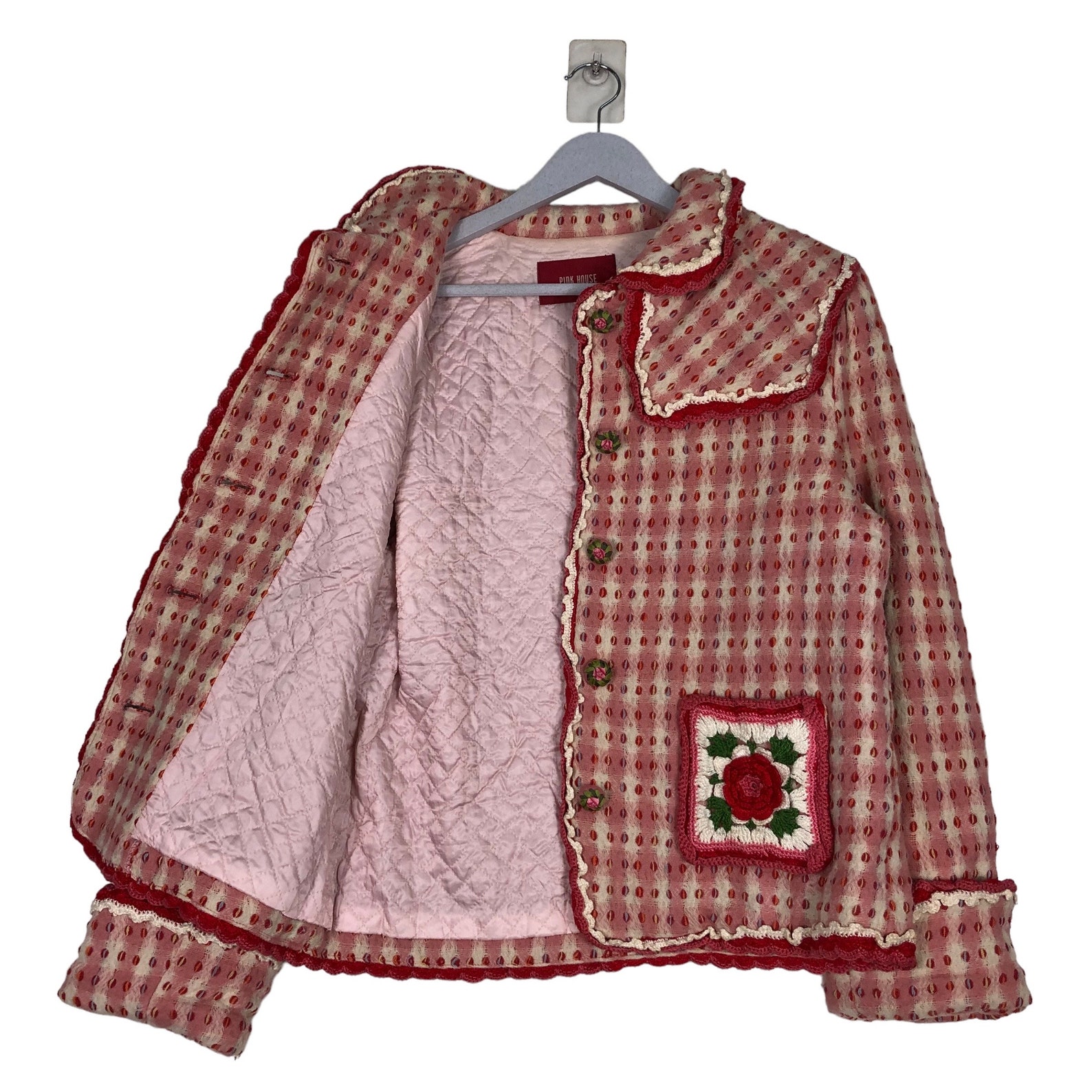 Top Japanese Brand Vintage Pink House Tweed Style Jacket Made in Japan ...