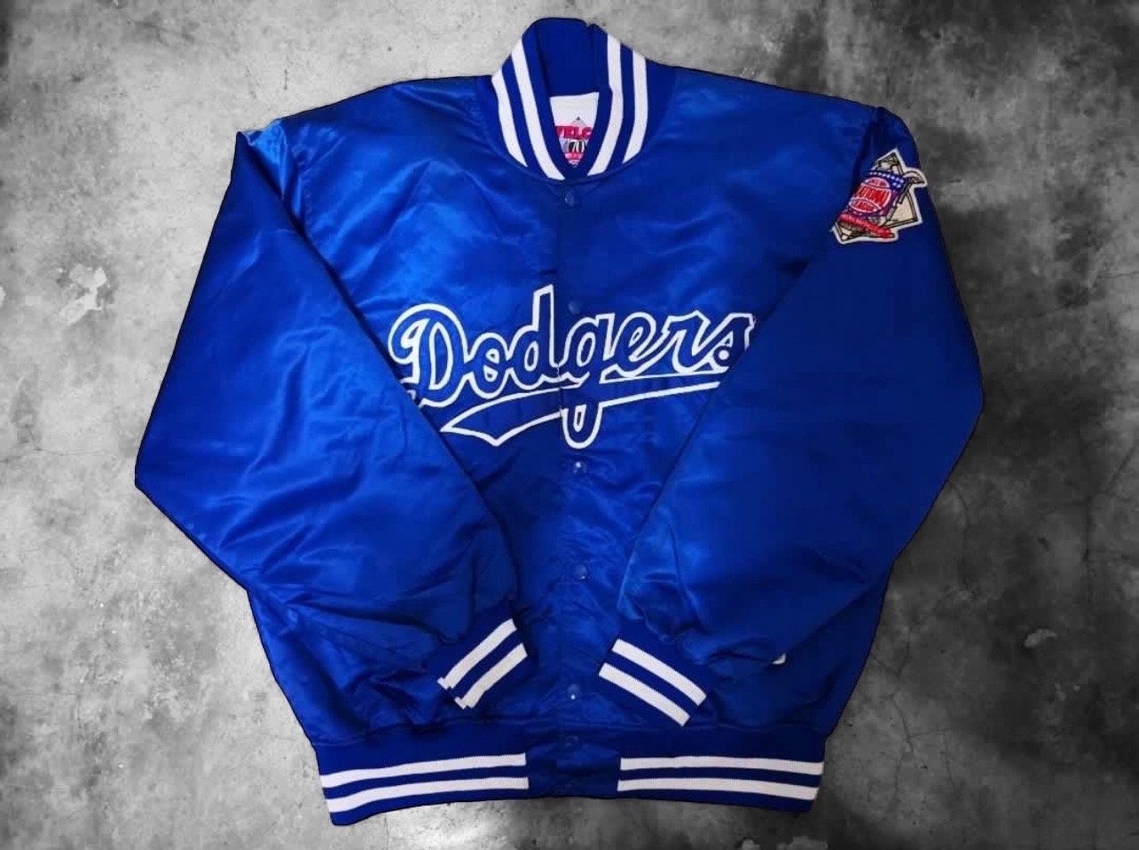 Vintage La Dodgers Mlb Starter Satin Bomber Stadium Jacket Made in Usa ...