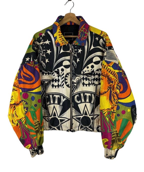 Rare Vintage 80s 90s Versace Jeans Couture Liberty New York Rare Vintage 80s 90s Versace Jeans Couture Liberty New York