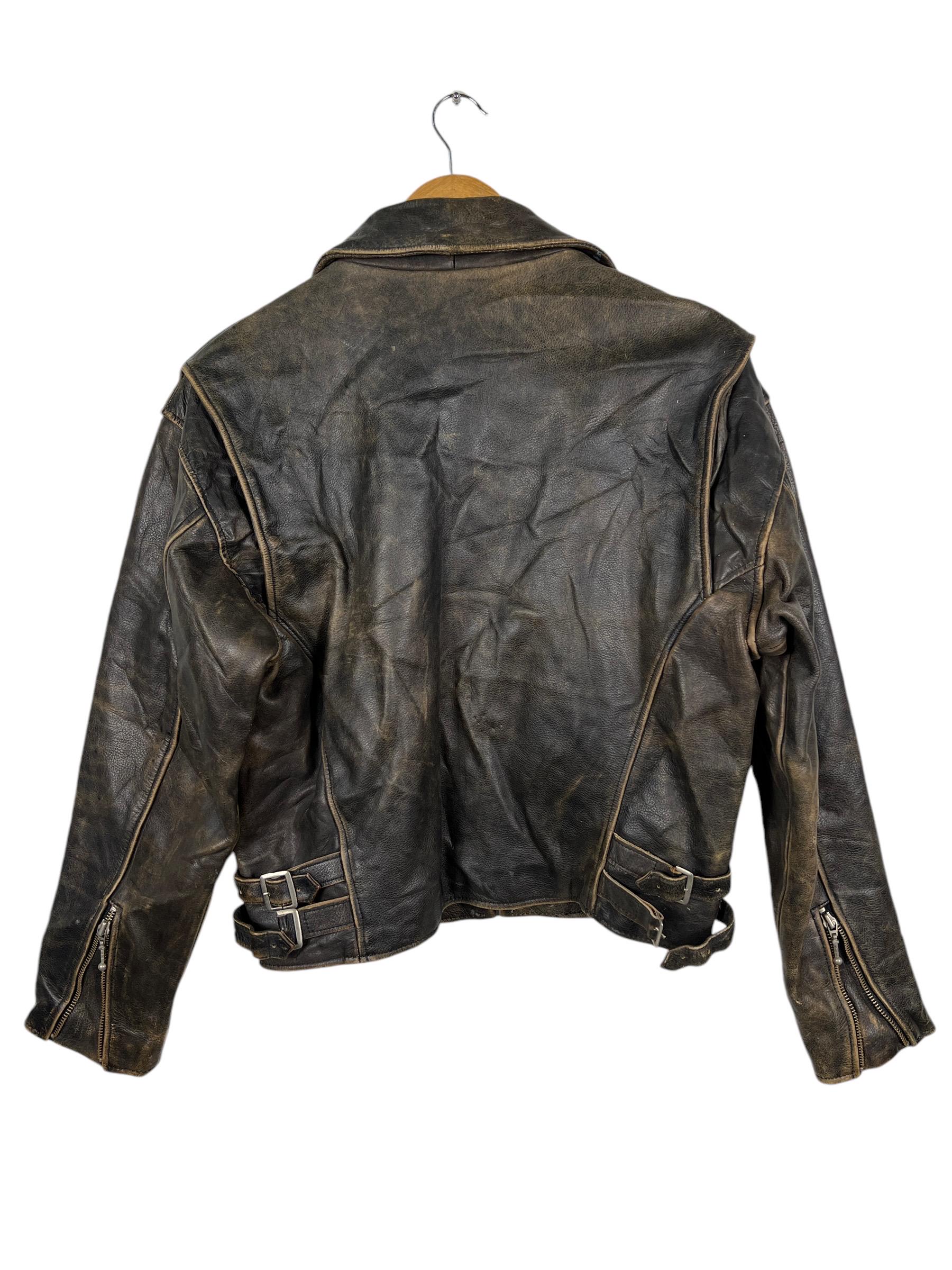 Rare Vintage 70s RBC RAINBOWN Real Leather Japanese Racer Rider Gang ...