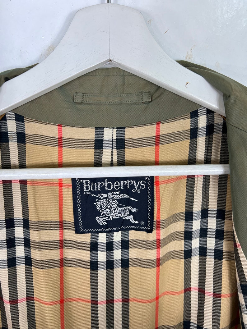 Vintage Burberry's Nova Check Lining Trench Coat - Etsy