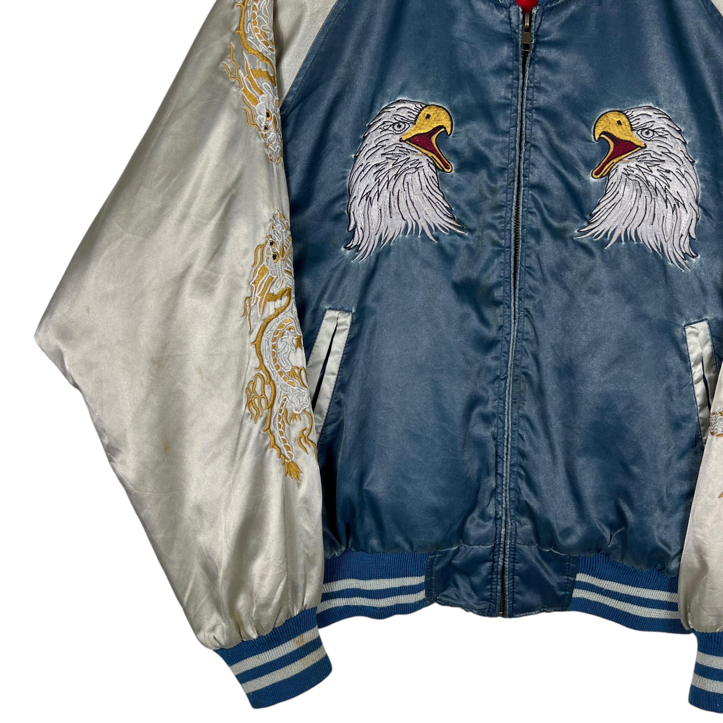 Vintage 1960s Sukajan Dragon Embroidery Souviner Bomber Jacket Made in ...