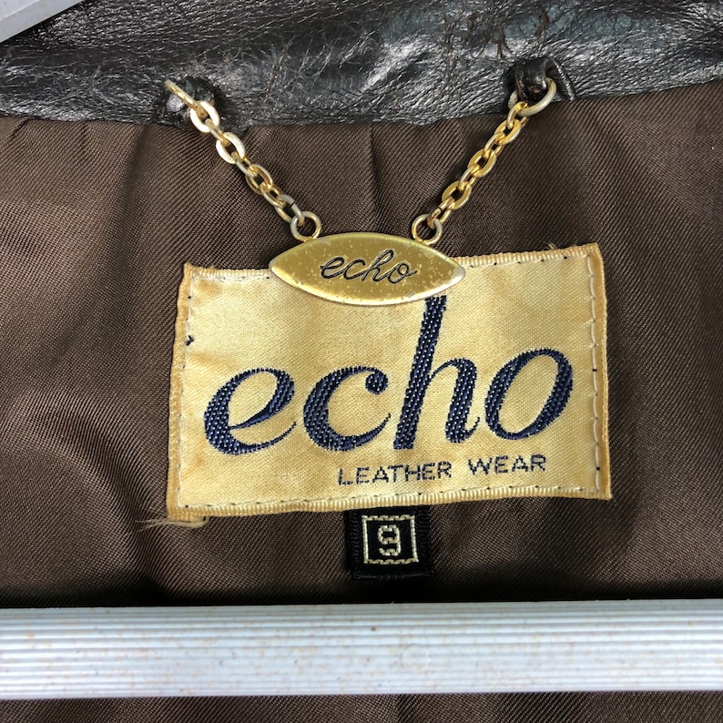 80s Echo Leather Jacket - Etsy