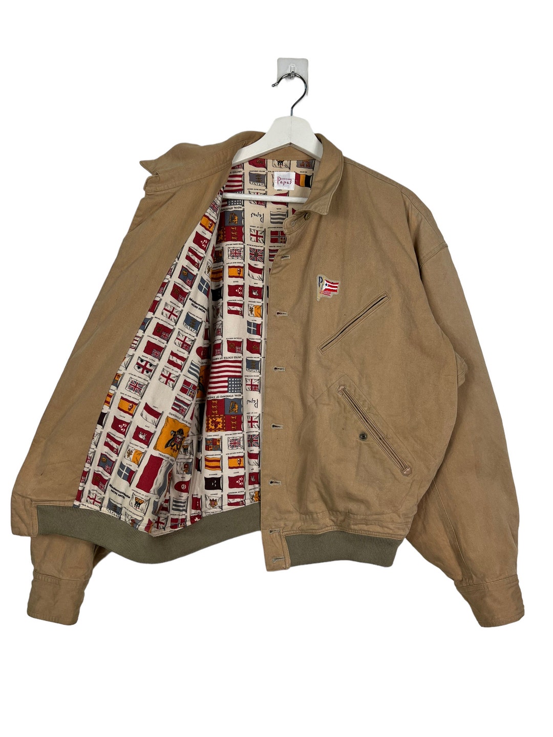 Vintage Papas National Flag Liner Bomber Issey Miyake Jacket Made in ...