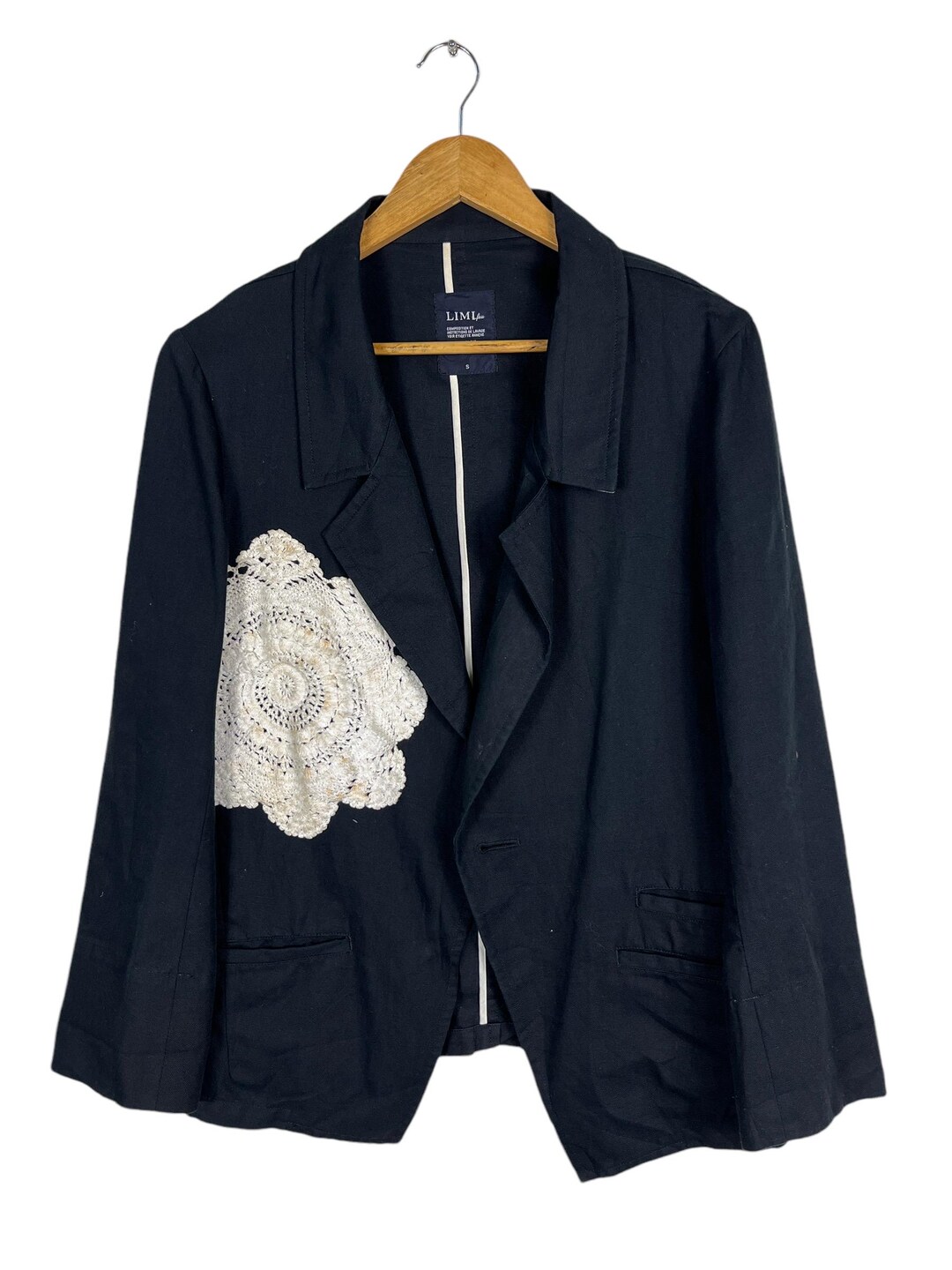 Limi Feu Yohji Yamamoto Flower Embroidery Jacket Made in Japan Size ...