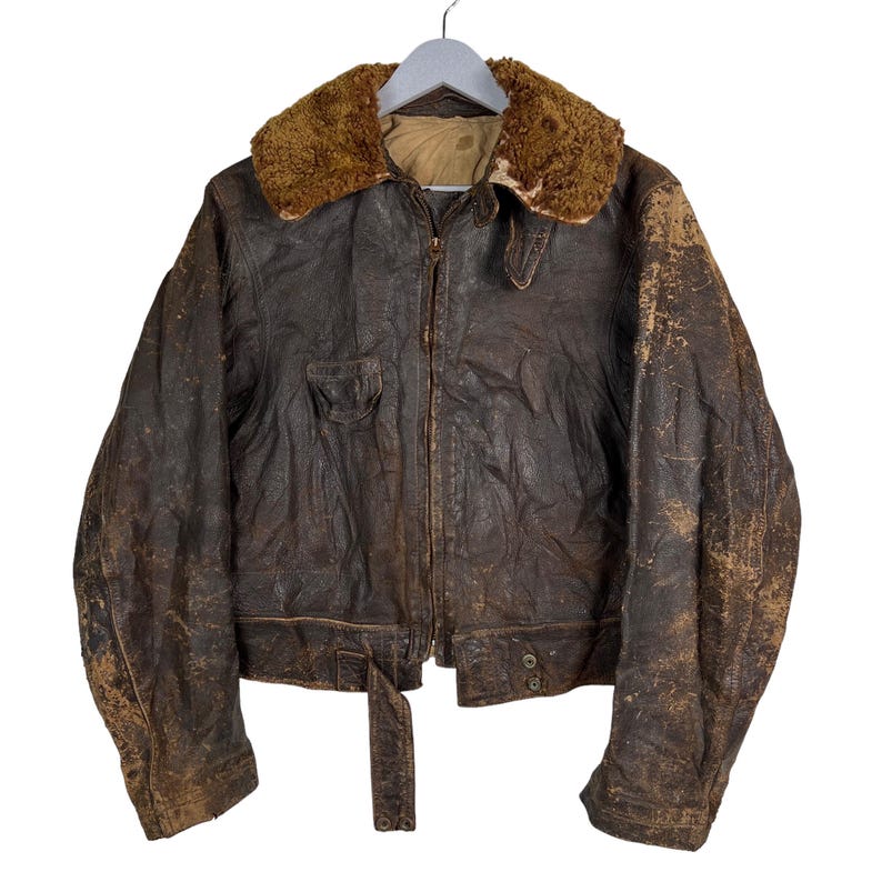 40s Vintage Racer Moto Leather Jacket 40s 50s Talon Zipper Leather ...
