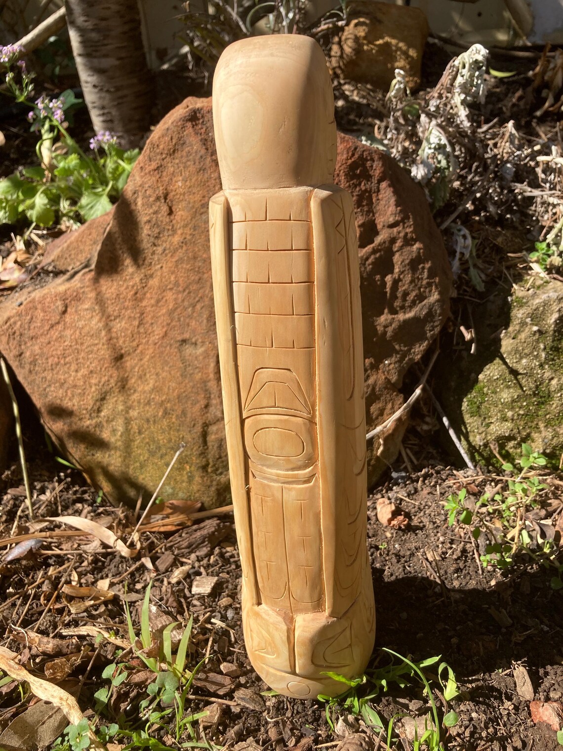 Northwest Canadian Indigenous Inspired Eagle Bear Orca Cedar Totem Wood ...