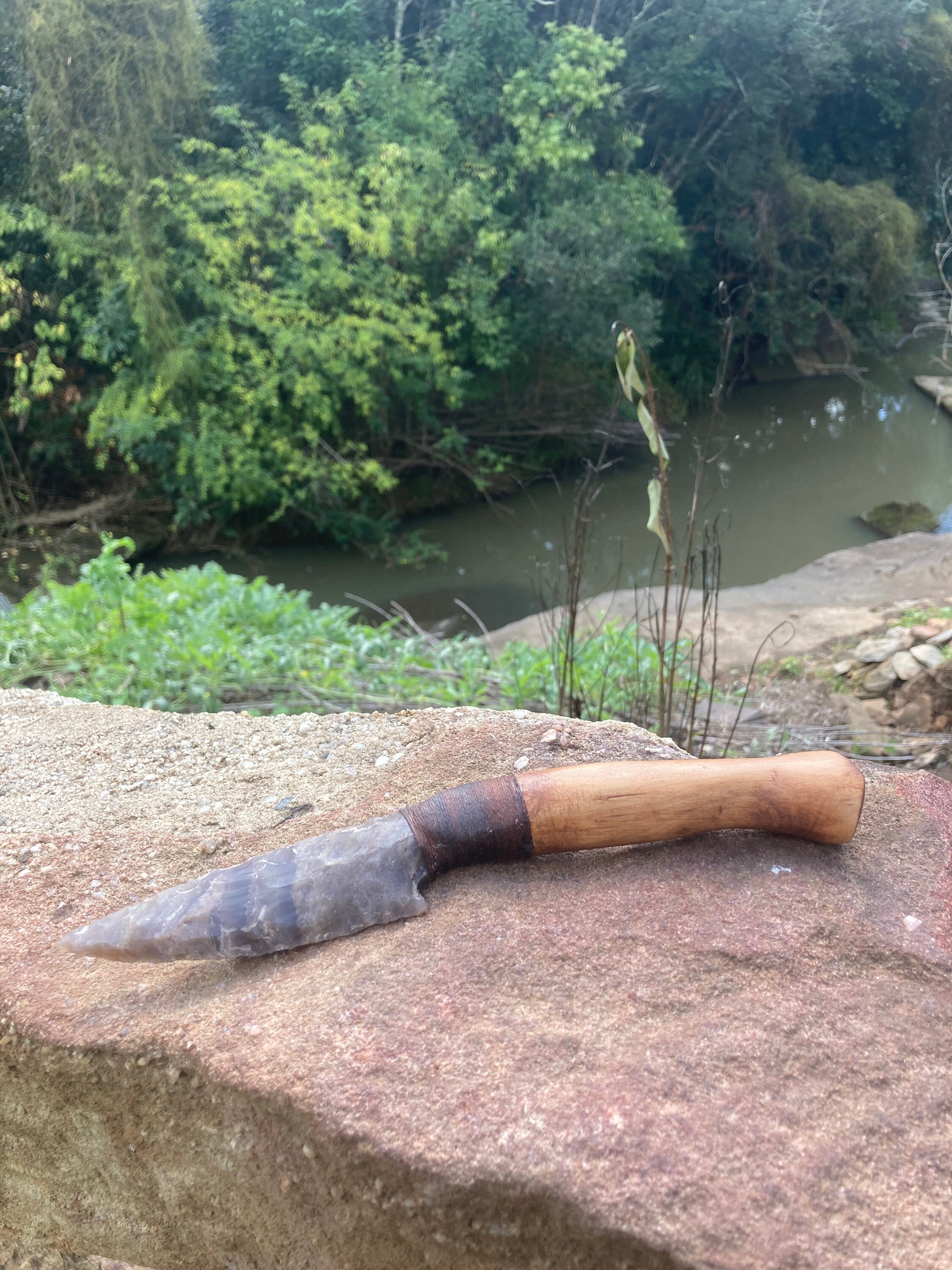 Stone Dagger Knapped Flint Stone Knife Dagger Ornament Wooden - Etsy ...