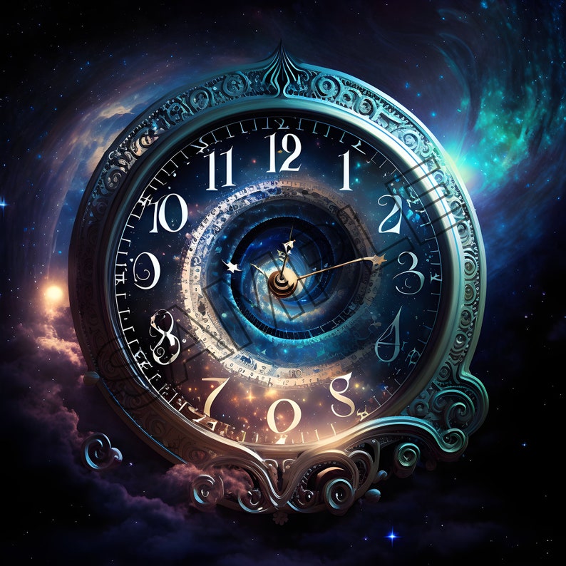 Digital Download Image Picture for Print Clock Time Universe - Etsy