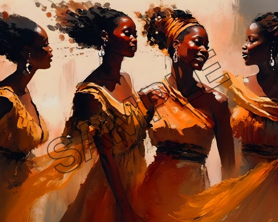 Digital Download Image Picture for Print African Queens Dancing Ladies ...