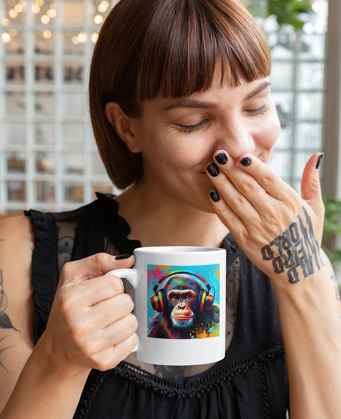 Digital Picture for Print Pop Art MONKEY Wearing Headphones. Download ...