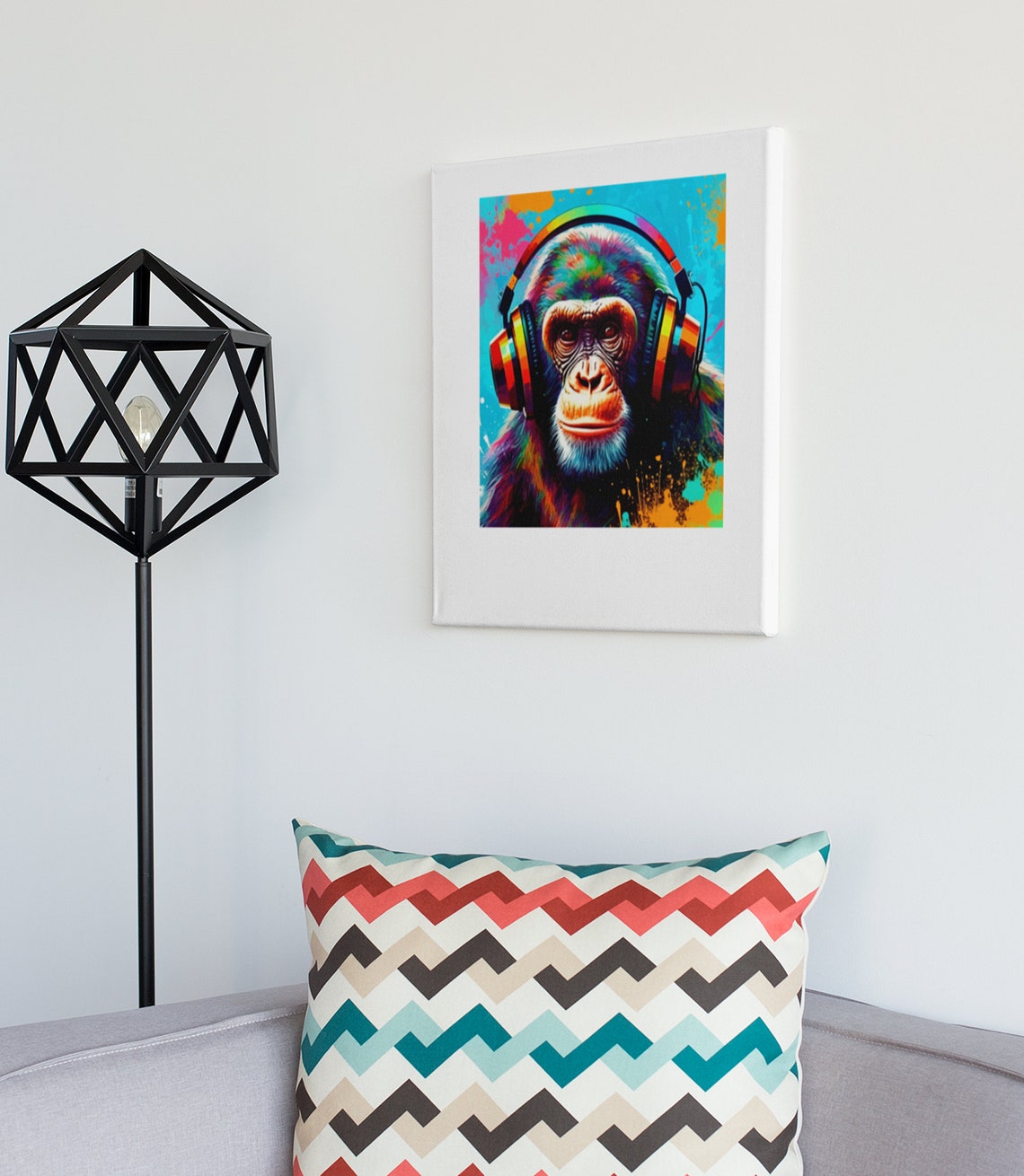 Digital Picture for Print Pop Art MONKEY Wearing Headphones. Download ...