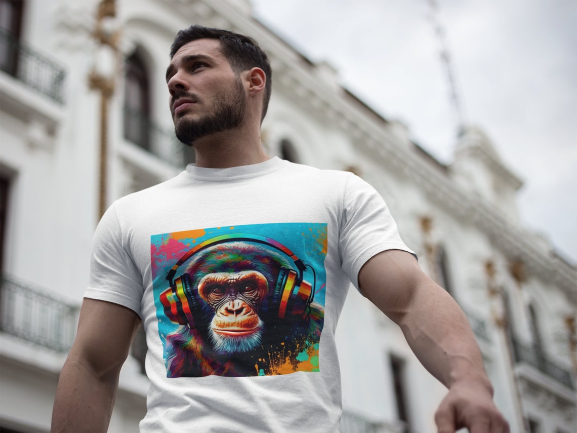 Digital Picture for Print Pop Art MONKEY Wearing Headphones. Download ...