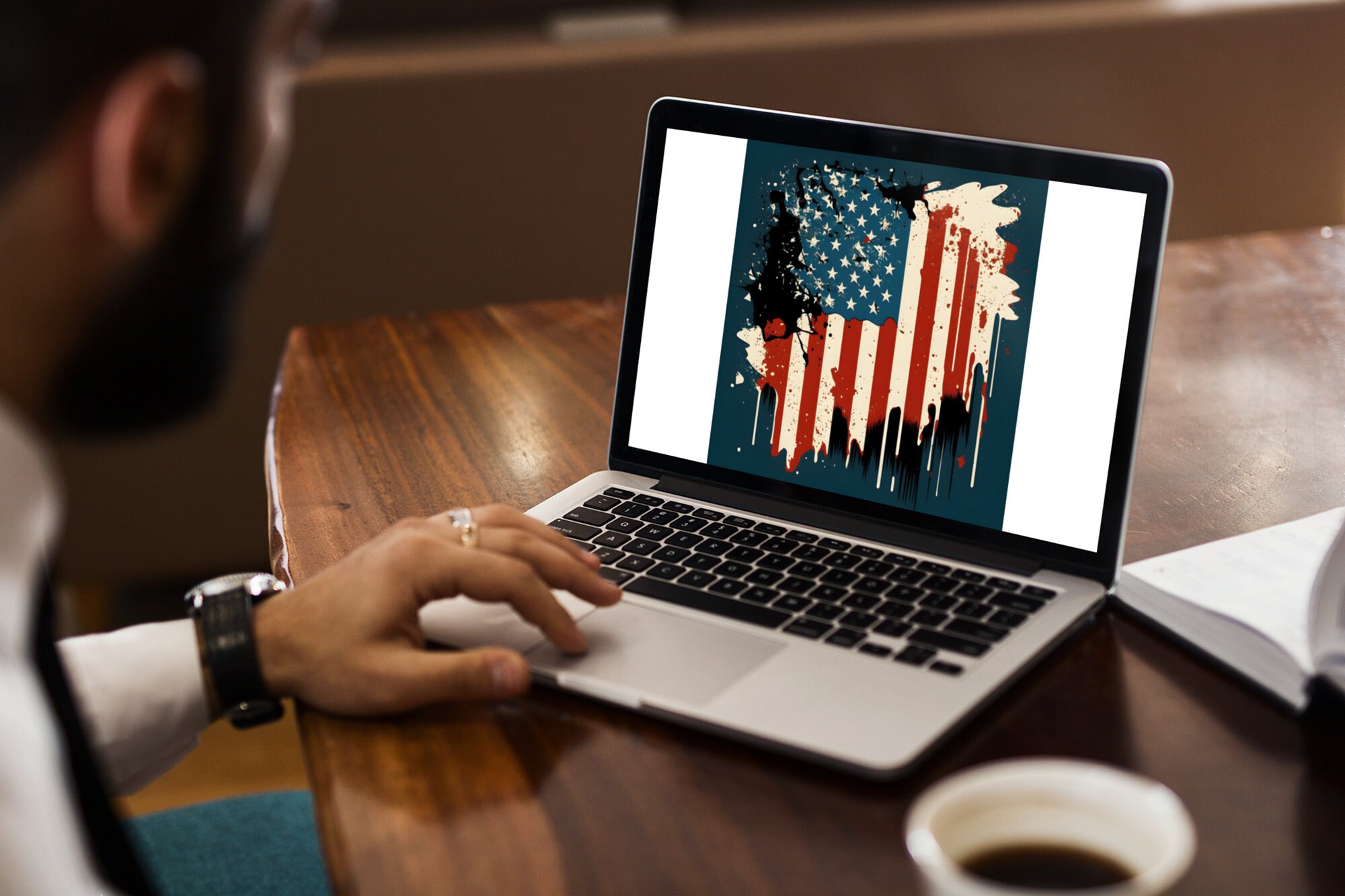 Digital Download Picture Image for Print American USA Flag Paint Pop ...