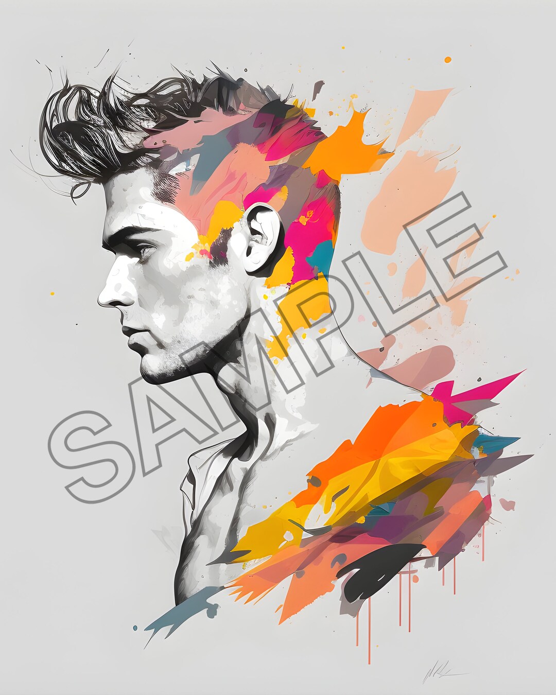 Digital Download Image Picture for Print Gay Man Male Handsome Pop Wall ...