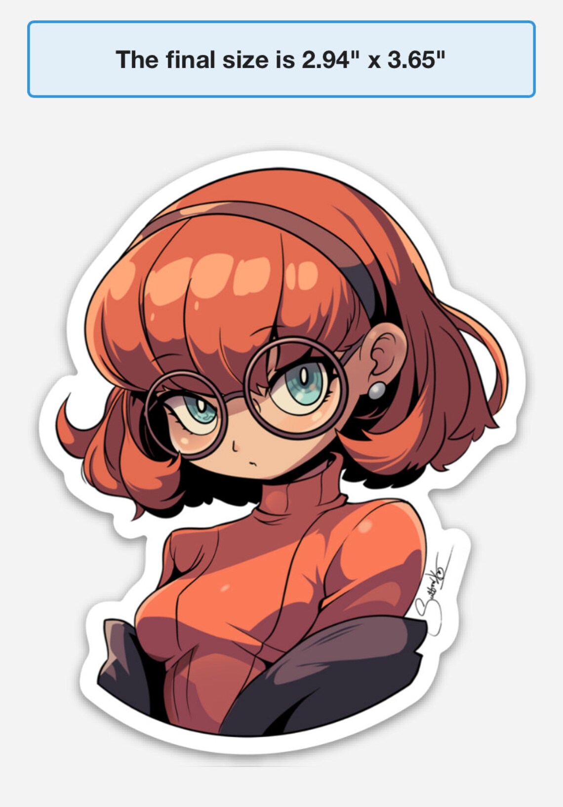 Geek Girl Detective: Velma Dinkley Sticker by Sutton Kane - Etsy