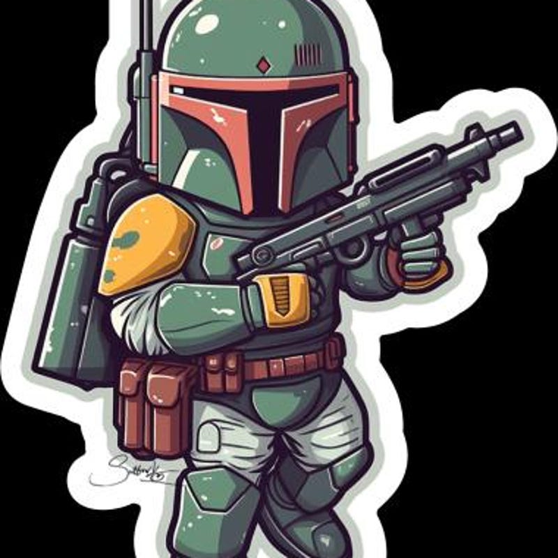 Boba Fett Stickers - Etsy