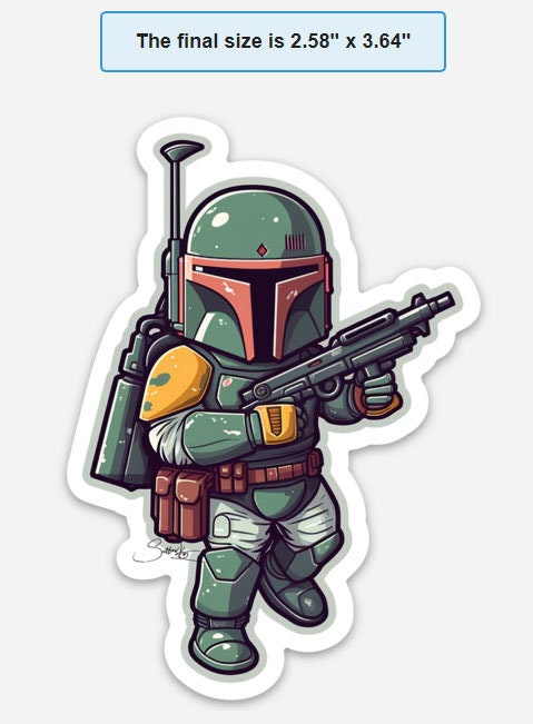 Boba Fett: Galactic Bounty Hunter Sticker by Sutton Kane - Etsy