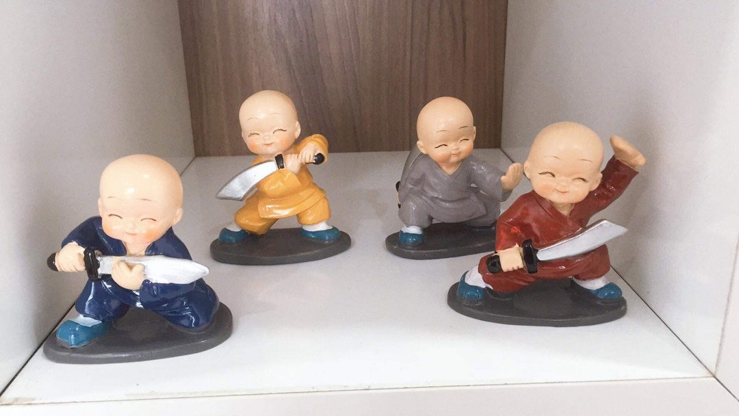 4 Monks Dance Martial Arts for Desk Décor Car Decor Monk - Etsy