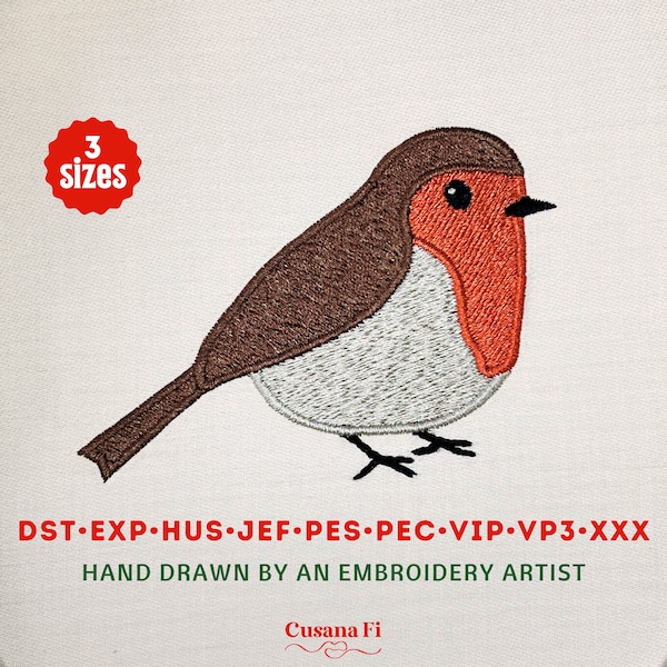 Robin Embroidery - Etsy UK