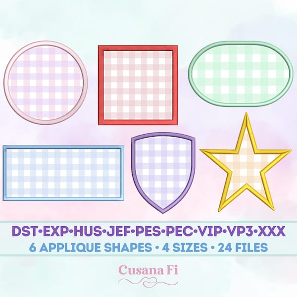 Basic Shapes Embroidery Designs - Etsy