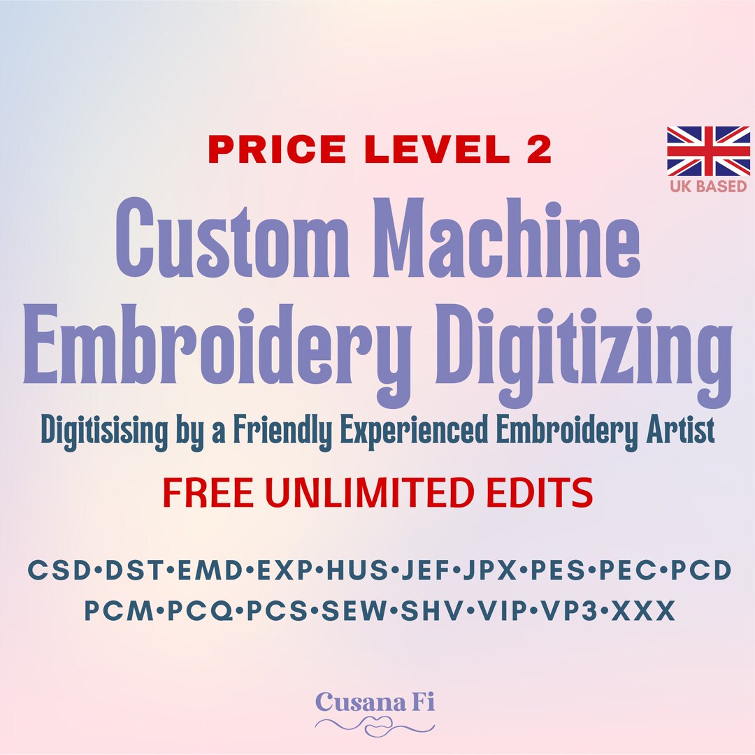 Custom Machine Embroidery Files Digitizing Service by an Expert ...