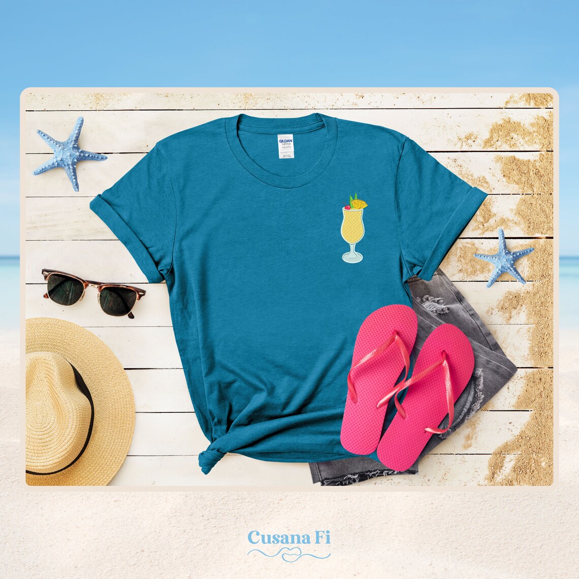 Piña Colada Embroidery Design: Summer Cocktail (5 Sizes) (instant File ...