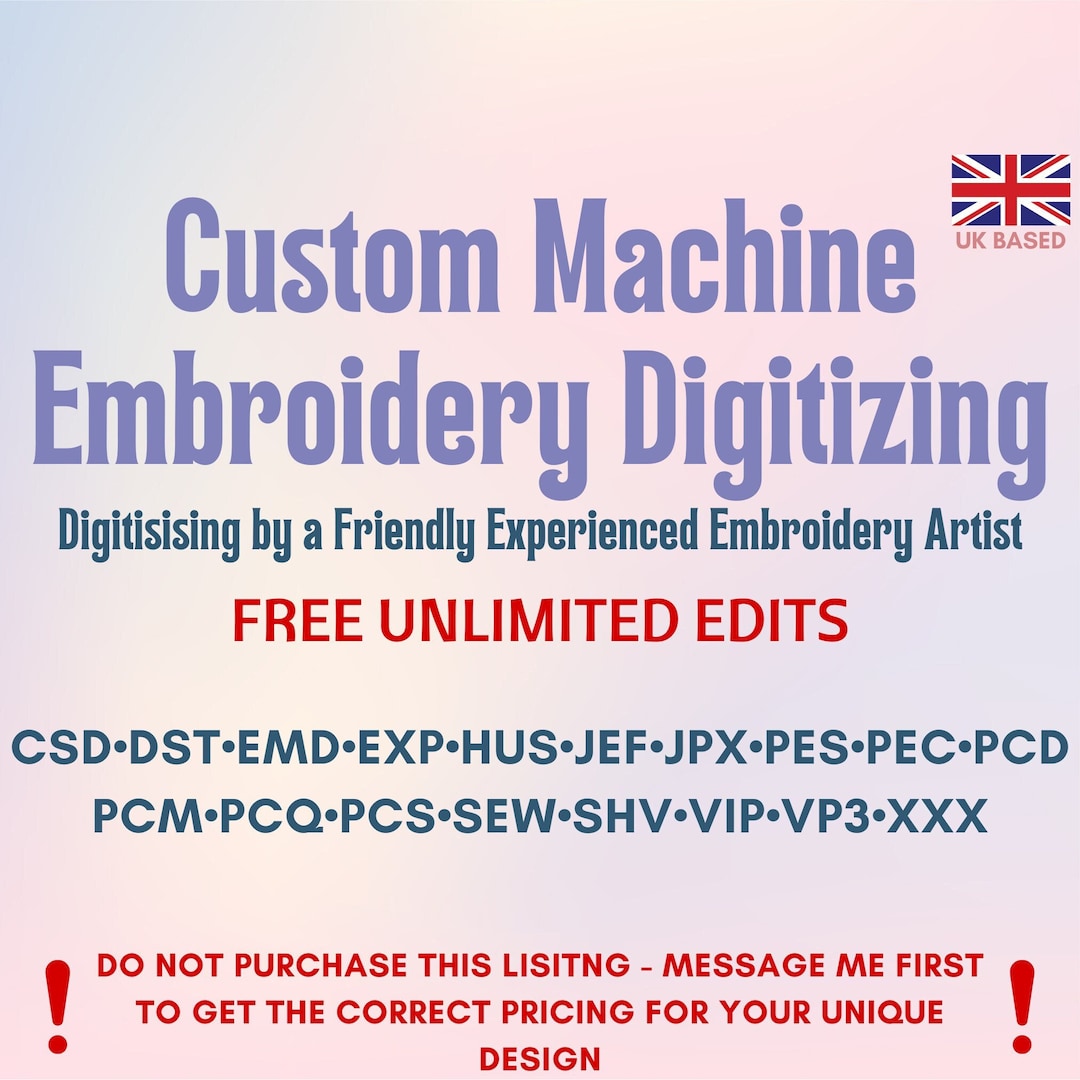 Custom Machine Embroidery Files Digitizing Service by an Expert ...