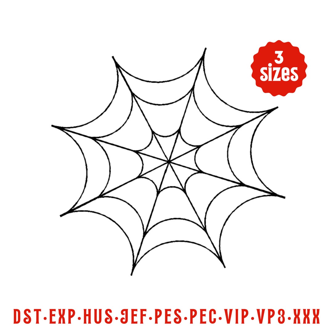Halloween Spider Web Machine Embroidery Design - 3 Sizes - Etsy