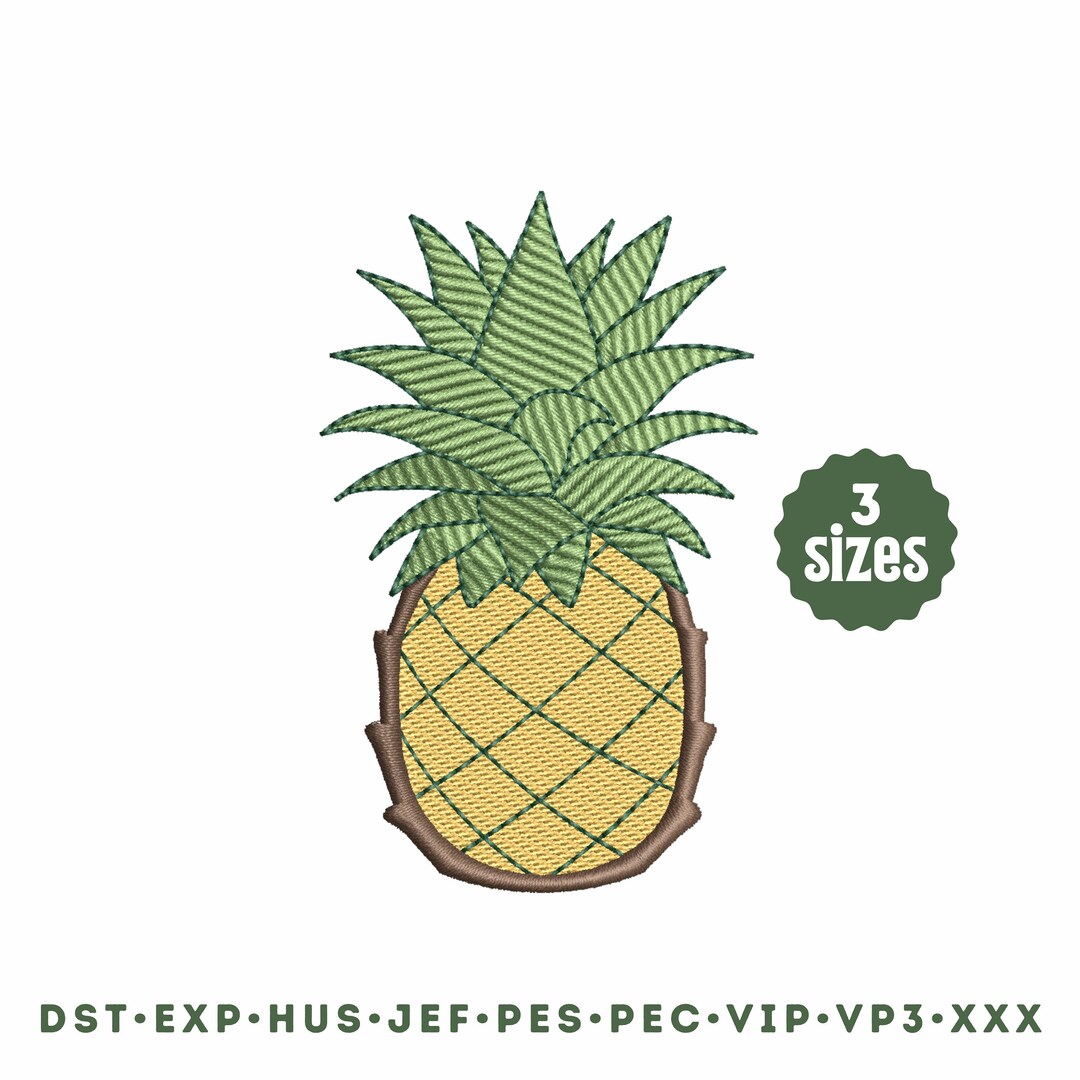 Pineapple Machine Embroidery File | 3 Sizes | Instant Download - Etsy