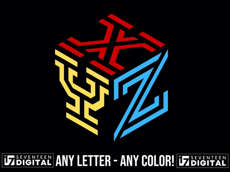 Custom 3 Letter Logo PNG SVG - Etsy