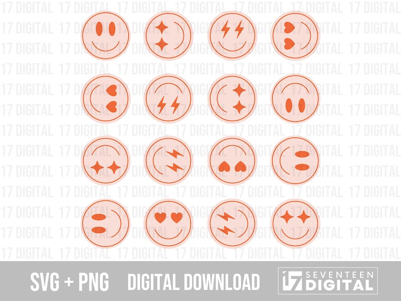 Smiley Face Pattern PNG & SVG Downloadable Seamless Pattern ...
