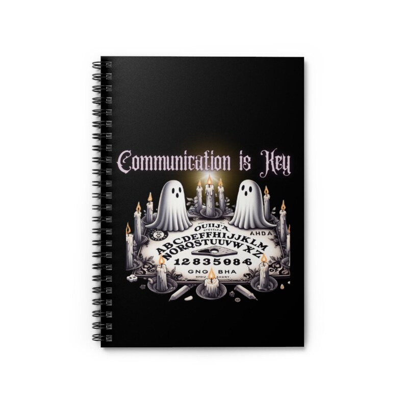 Spooky Themed Spiral Notebook - Communication is Key, Perfect for ...