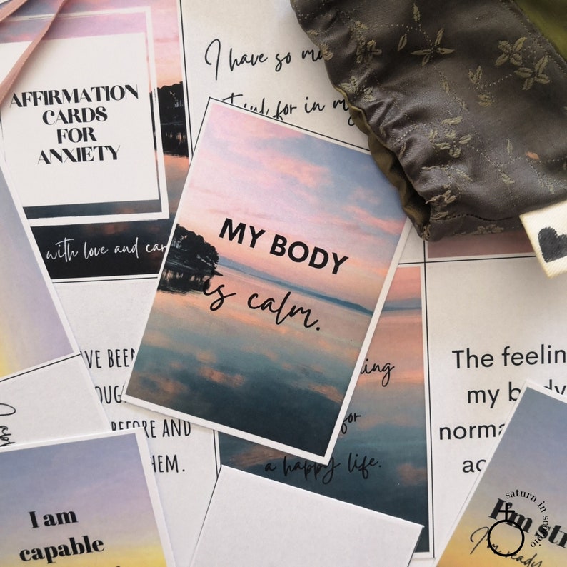 Printable Affirmation Cards for Anxiety Relief Affirmation - Etsy