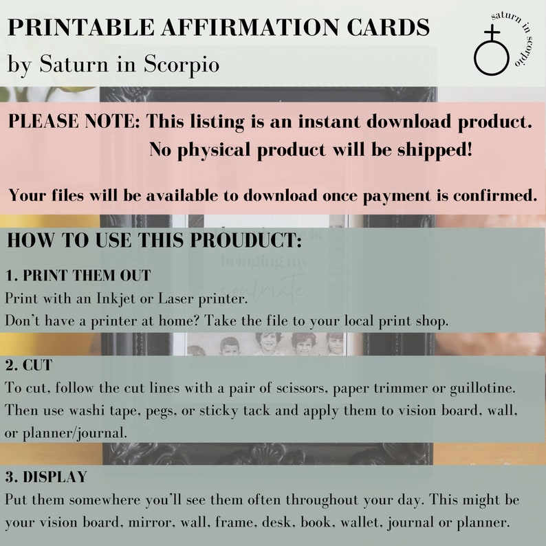 Printable Affirmation Cards for Success Flash Card Deck for Motivation ...