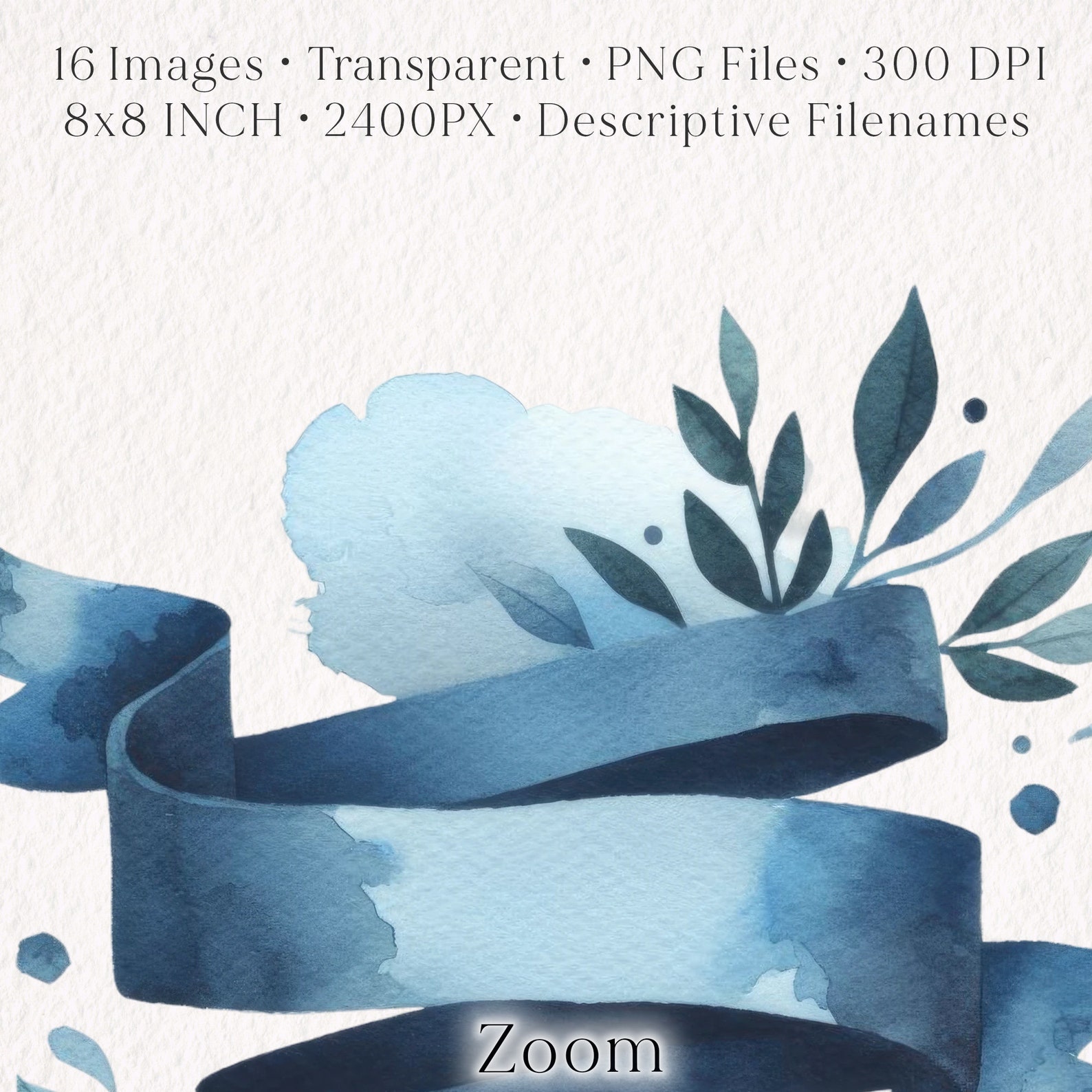 Blue Ribbon Banners Watercolor Clipart Baby Boy Nursery Art, PNG ...